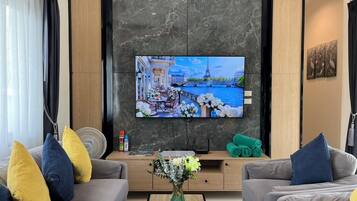 Villa Deluxe, vista para a montanha | Sala de estar