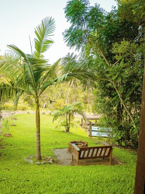 Cabana de Madeira Romântica | Terraço/pátio interior