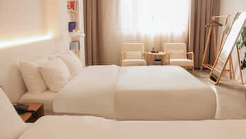 Quarto Twin Superior | Roupa de alta qualidade, camas de colchão viscoelástico