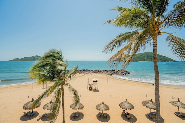 Na praia