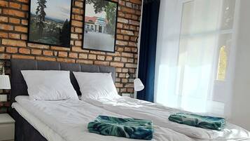 Apartamento conforto | Ferros/tábuas de passar roupa, Wi-Fi de cortesia, roupa de cama