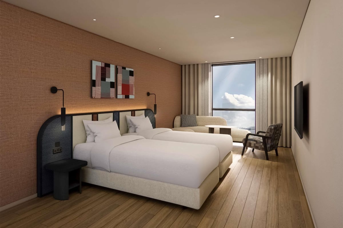 Quarto Deluxe, 2 camas individuais | 1 quarto, cortinas/cortinados opacos, quartos insonorizados