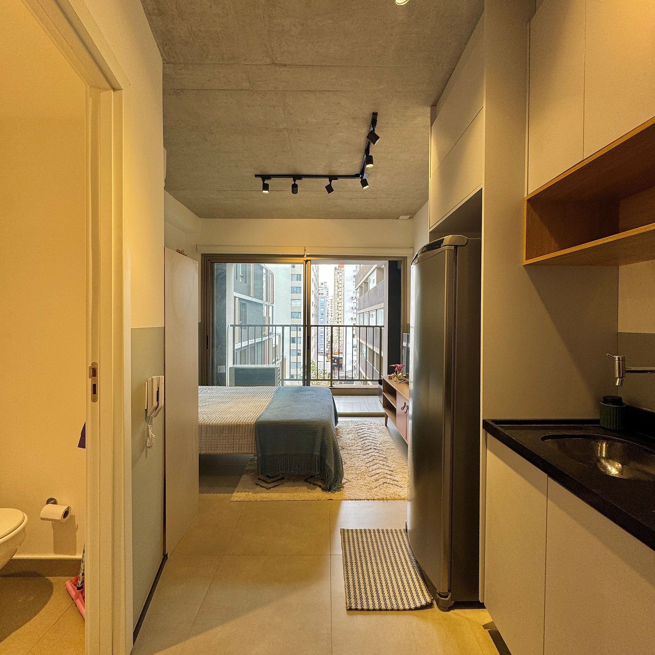 Apartamento Básico | 1 quarto, secretária, secretária adequada para computadores portáteis 