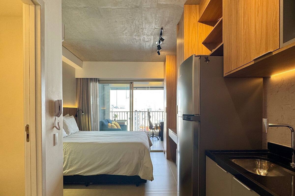 Apartamento | 1 quarto, secretária, secretária adequada para computadores portáteis
