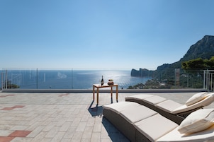 Penthouse Panorâmica, vista para o mar | Terraço/pátio interior