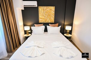 Apartamento de Luxo, Vista para a cidade | Lençóis de algodão egípcio, roupa de alta qualidade 