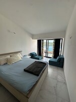 Apartamento Deluxe, vista para o mar | 1 quarto, Wi-fi grátis 