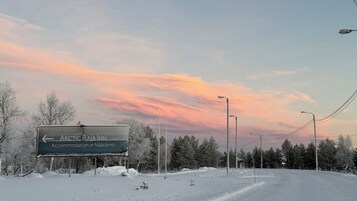 Vista para o campo desde o alojamento