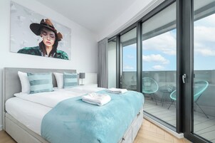 Apartamento Comfort, varanda, Vista para a cidade | 1 quarto, ferro/tábua de engomar, berços/camas para crianças 