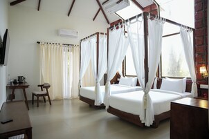 Quarto Premium (Cottage) | Roupa de alta qualidade, quartos insonorizados, camas desdobráveis