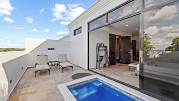 Suite-Estúdio Deluxe, 1 cama king-size, vista para a montanha | Piscina privativa
