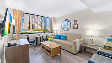 Apartamento em Condomínio Fechado, Vista para a cidade (0128) | Sala de estar