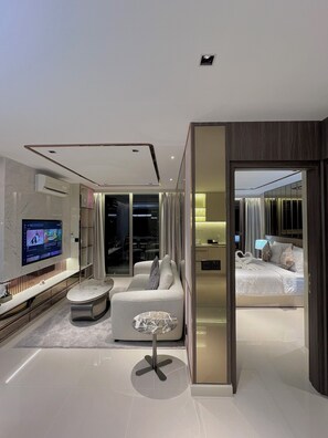 Quarto Deluxe, 1 cama king-size | Lençóis de algodão egípcio, roupa de alta qualidade