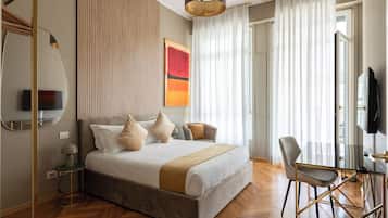 Luxury Penthouse, 2 Bedrooms, City View, Via Cannobio 8 | Roupa de alta qualidade, edredões de penas