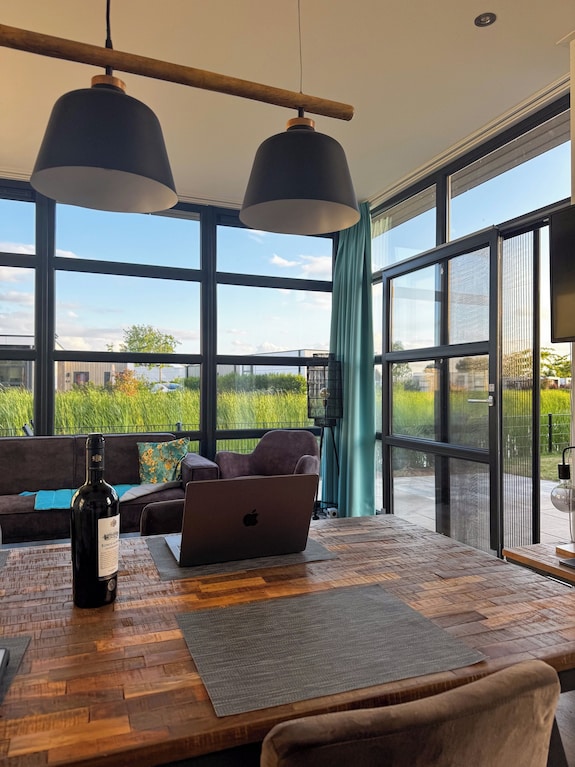 Modern Chalet With Fenced Garden, Boat Mooring, Sauna And Pool In Olburgen - Doesburg