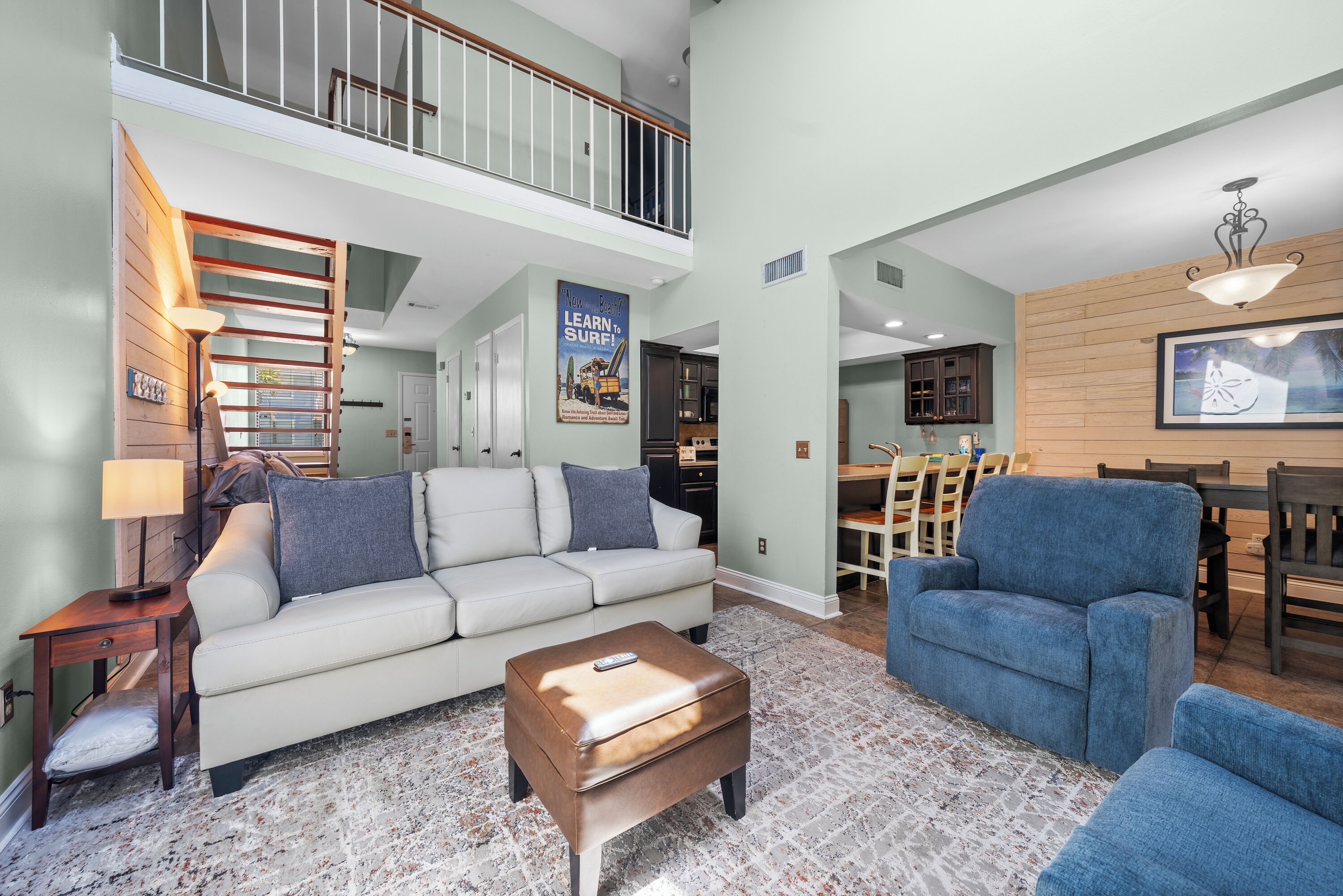 Condo família, 2 quartos, lareira, vista para o jardim | Sala de estar | Smart TV, lareira
