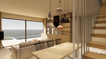 Vila, vista para o mar | Frigobar, cofres nos quartos, cortinas blackout, quartos à prova de som