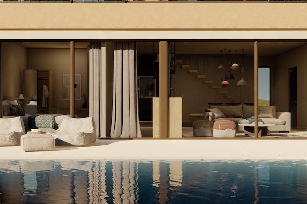 Villa, vista para o mar | Minibar, cofre no quarto, cortinas/cortinados opacos