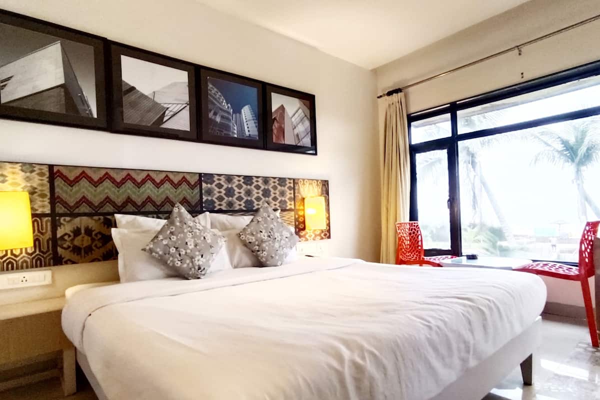 Quarto Deluxe, 1 quarto, vista para o mar, em frente ao mar | 1 quarto, roupa de cama fornecida