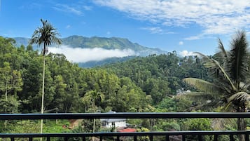 Quarto casal ou duplo luxo, sacada, vista para a montanha | Vista da sacada