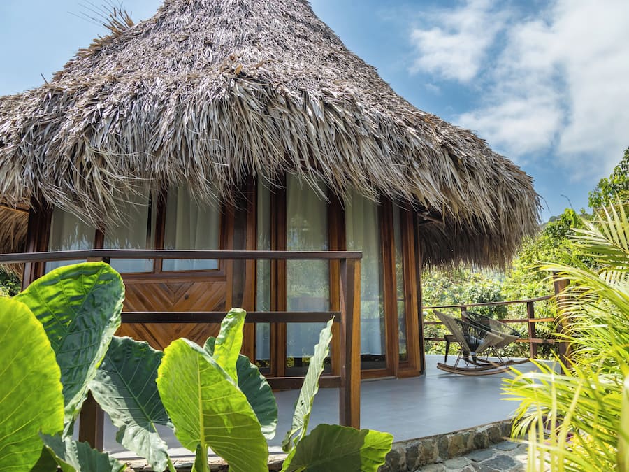 Cabana de Madeira Comfort, varanda, vista para a montanha | Terraço/pátio interior