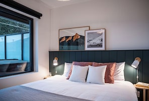Apartamento Design em Condomínio Fechado, varanda, vista para a montanha | Wi-fi grátis