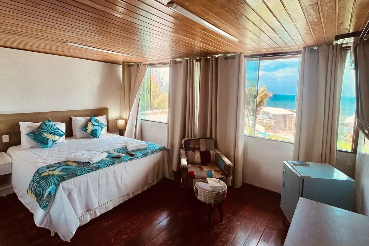 Suite Premier, vista para o mar | Wi-fi grátis, roupa de cama fornecida 