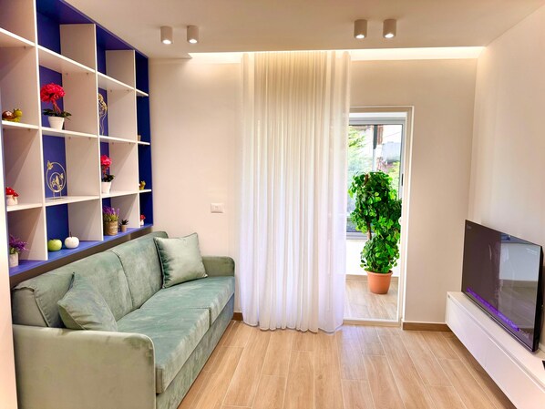 Apartamento | Secretária, Wi-fi grátis, roupa de cama fornecida 