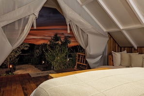 Tenda Comfort, 1 quarto, não fumadores, vista para a montanha | Lençóis de algodão egípcio, roupa de alta qualidade 