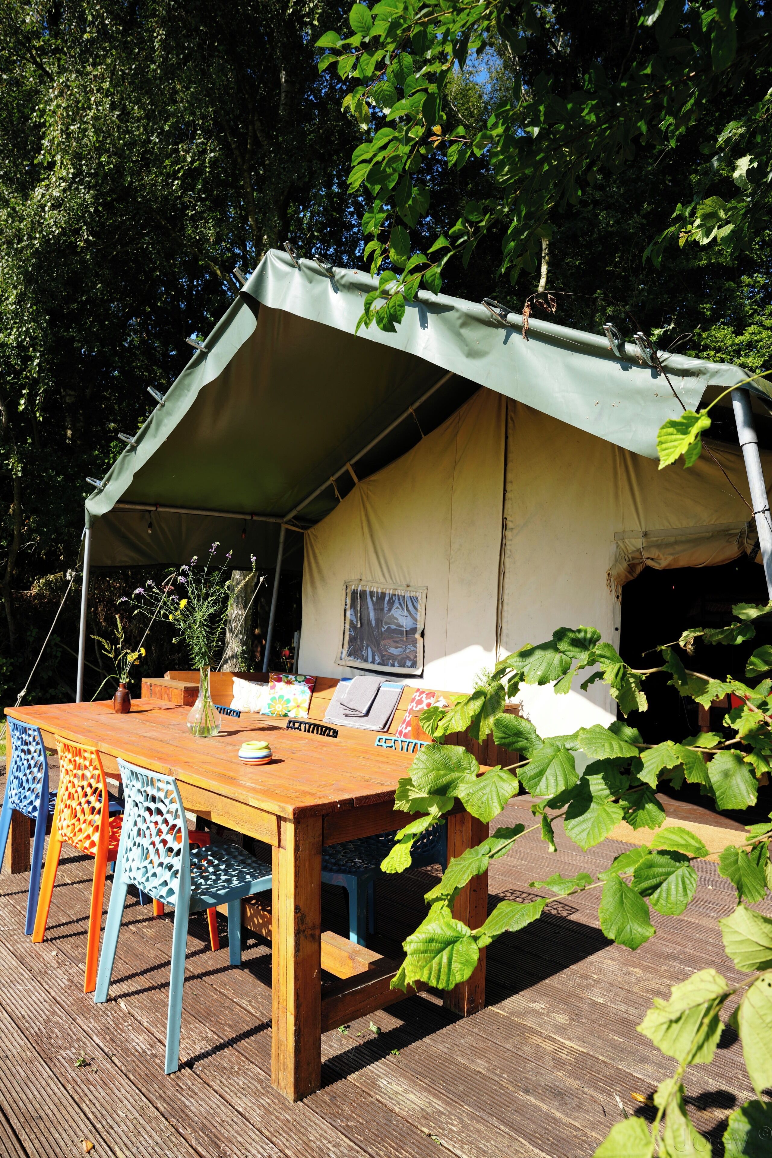 Tenda Nobre, frigorífico, vista para o pátio | Terraço/pátio interior