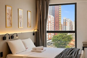 Estúdio | Wi-fi grátis, roupa de cama fornecida 