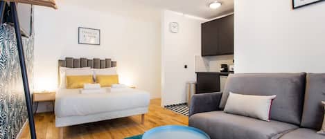 Apartamento | 1 quarto, roupa de cama fornecida