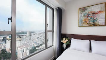 Apartamento de Luxo, 3 quartos, Vista para a cidade | 1 quarto, roupa hipoalergénica