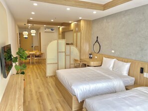 Estúdio, varanda, vista para o oceano | Cortinas/cortinados opacos, quartos insonorizados, Wi-fi grátis 