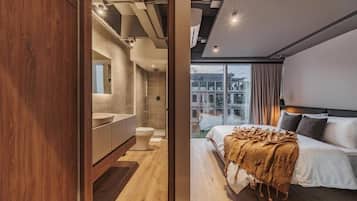 Apartamento luxo, 3 quartos | 3 quartos, cofres nos quartos, escrivaninha