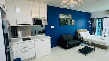 Quarto Deluxe | 1 quarto, roupa de alta qualidade, quartos insonorizados