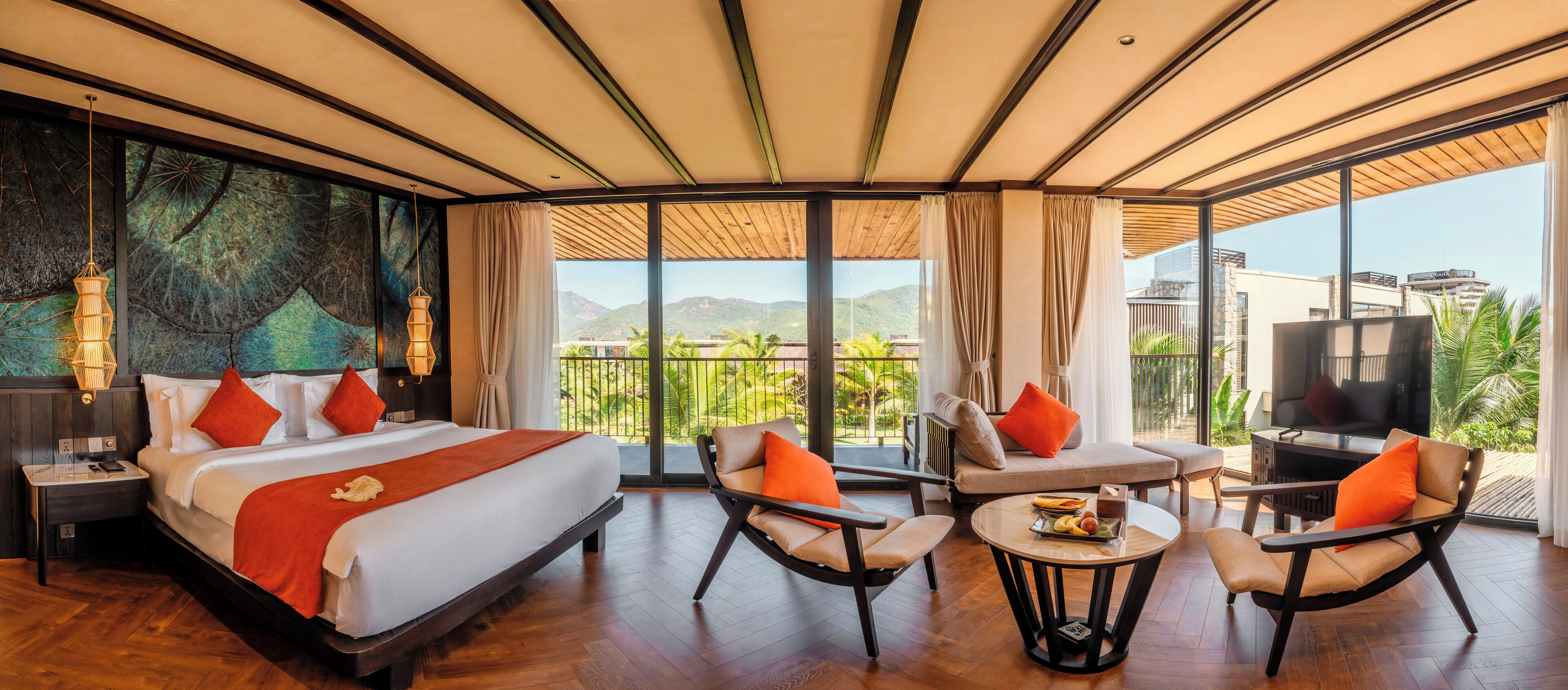 Villa Deluxe, vista para o jardim | Minibar com produtos grátis, cofre no quarto, secretária 