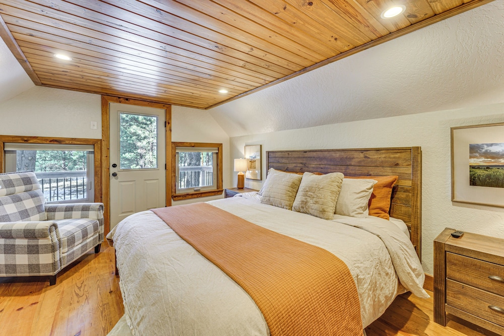 Hot Tub + Fireplace: Cozy Angel Fire A-Frame Cabin - Angel Fire | Vrbo