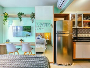 Apartamento | 1 quarto, secretária adequada para computadores portáteis