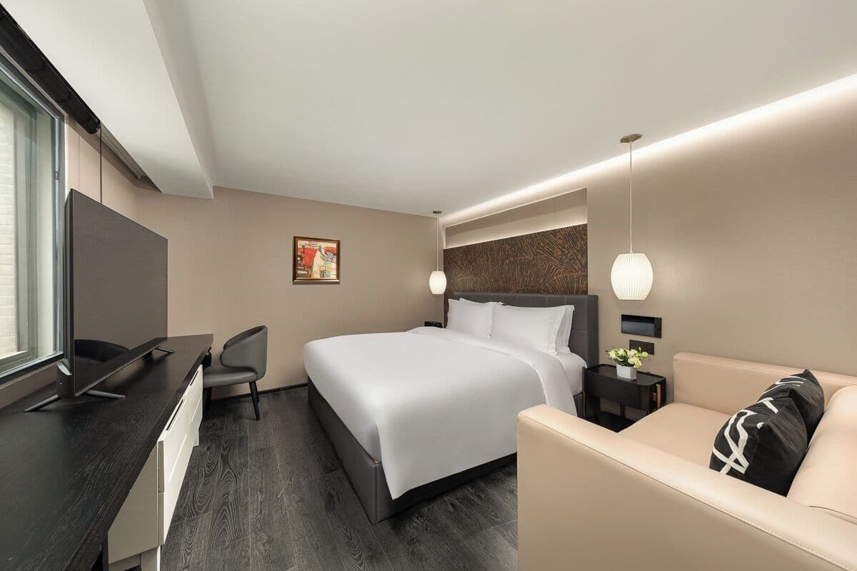 Quarto casal club | Roupas de cama premium, edredons de pluma