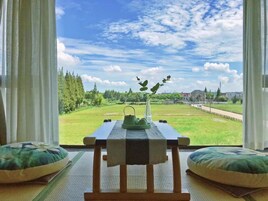 Quarto Duplo Signature, vista para o rio | Edredões de penas, com decoração personalizada 