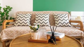 Apartamento de Luxo, 1 quarto, varanda, Vista para a cidade | 1 quarto, roupa de alta qualidade, camas de colchão viscoelástico