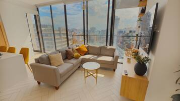 Apartamento de Luxo, Vista para a cidade | Sala de estar