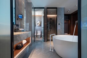 Quarto premium, 1 cama King, para não fumantes | Banheiro