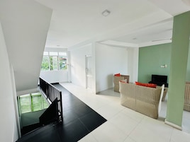 Quarto Duplo Básico, varanda | Sala de estar