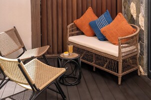Quarto Deluxe, 1 cama king-size, banheira | Terraço/pátio interior