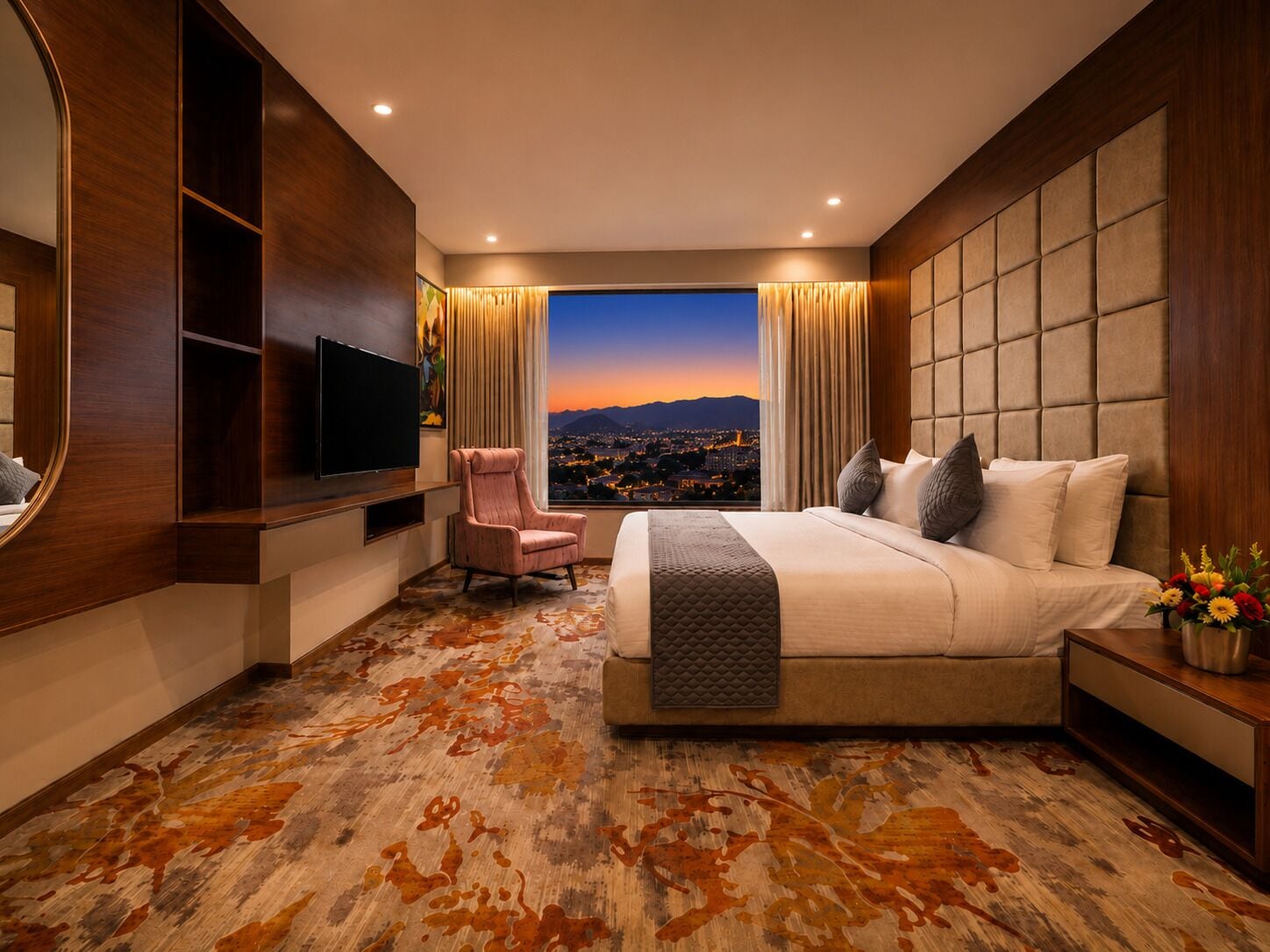 Suite-Estúdio Presidencial | Roupa de alta qualidade, camas de colchão viscoelástico, minibar 