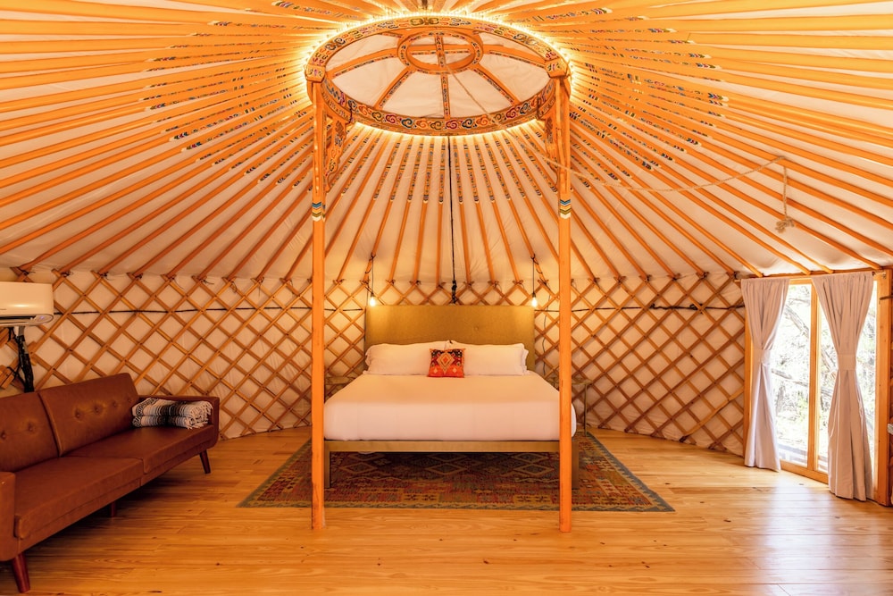 Secluded, Romantic Yurt w/Hot Tub at The Yurtopian - "Dottie" - Hays ...