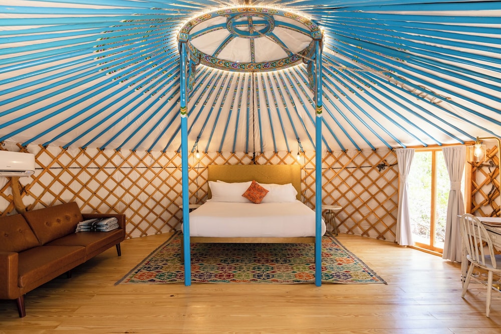 Secluded, Romantic Yurt w/Hot Tub at The Yurtopian - "Lizzie" - Hays ...
