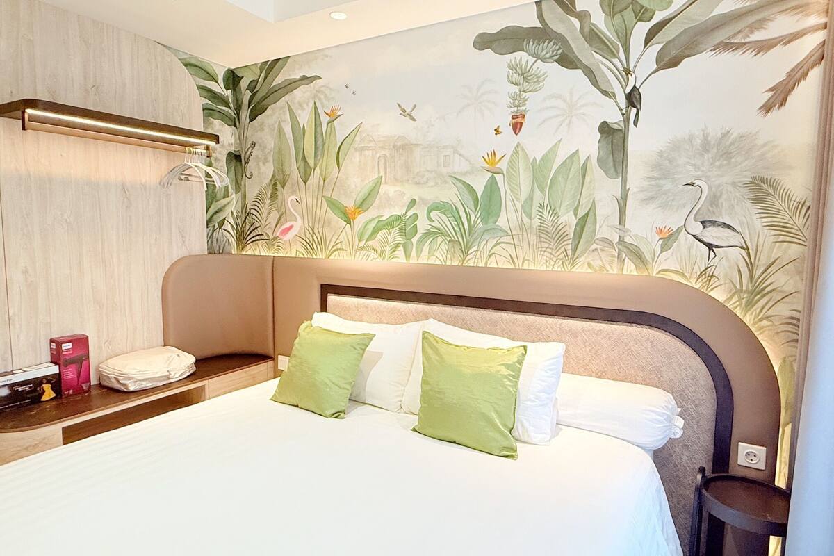 Quarto Duplo Premium | 1 quarto, roupa de alta qualidade, camas de colchão pillowtop